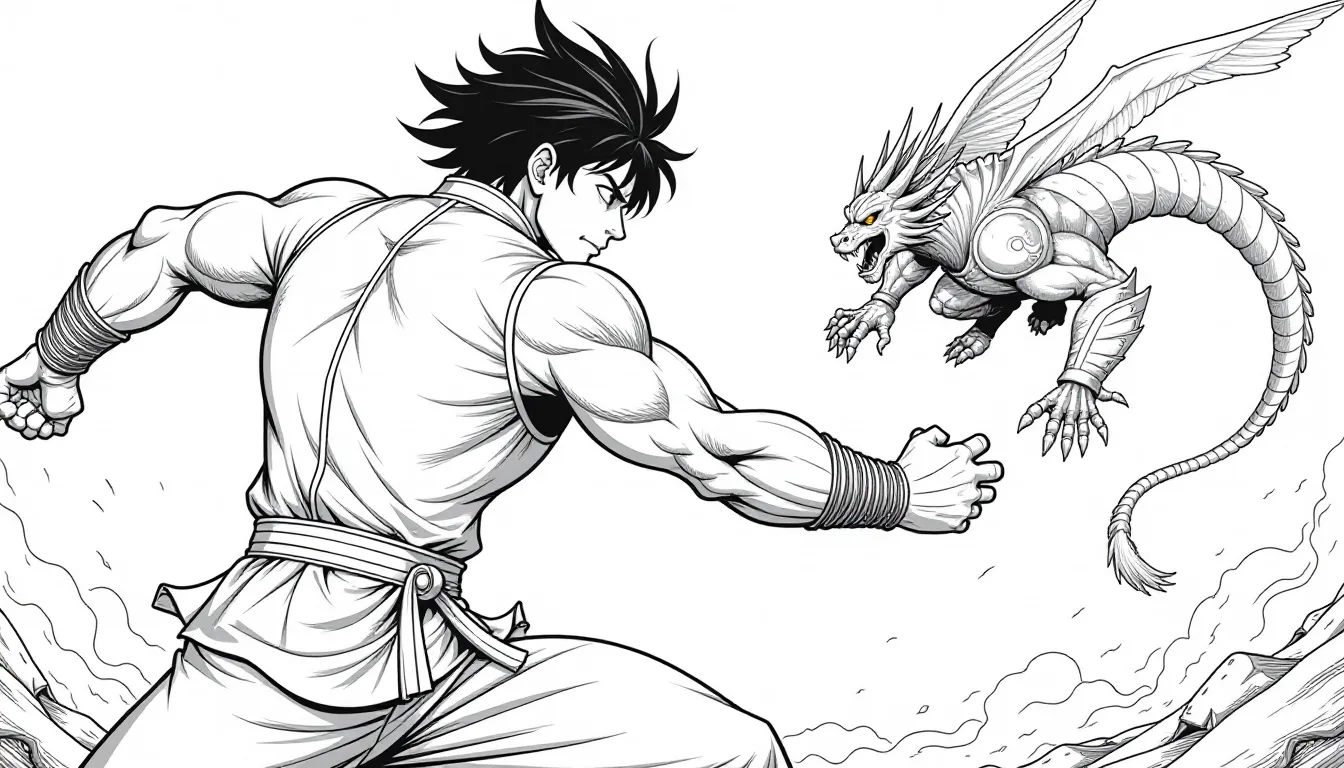 One Punch Man Coloring Page - Action-Packed Illustration